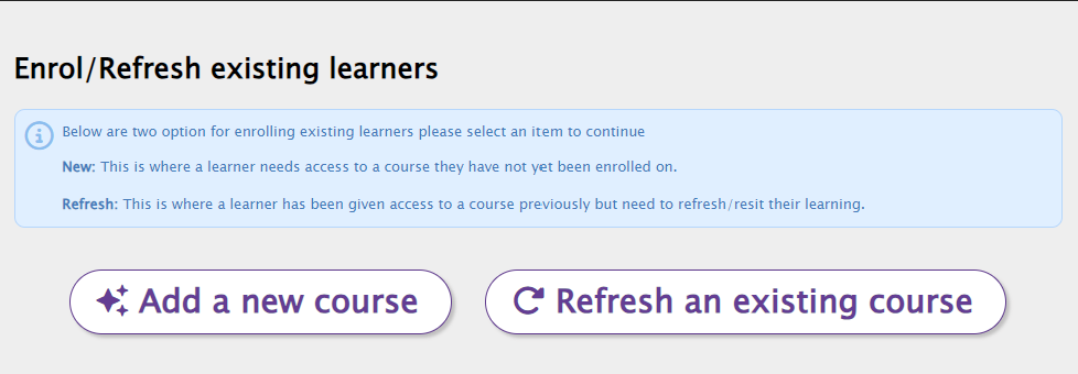 Learner support - How do my learners resit a course ? Refresher ...